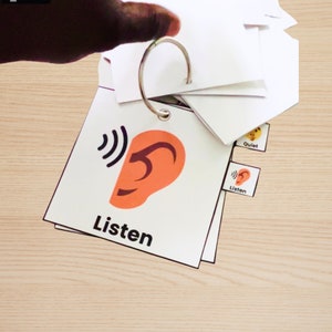 Tabbed Behavior Cue Cards: Autism Visual Support (PDF) - Etsy Australia