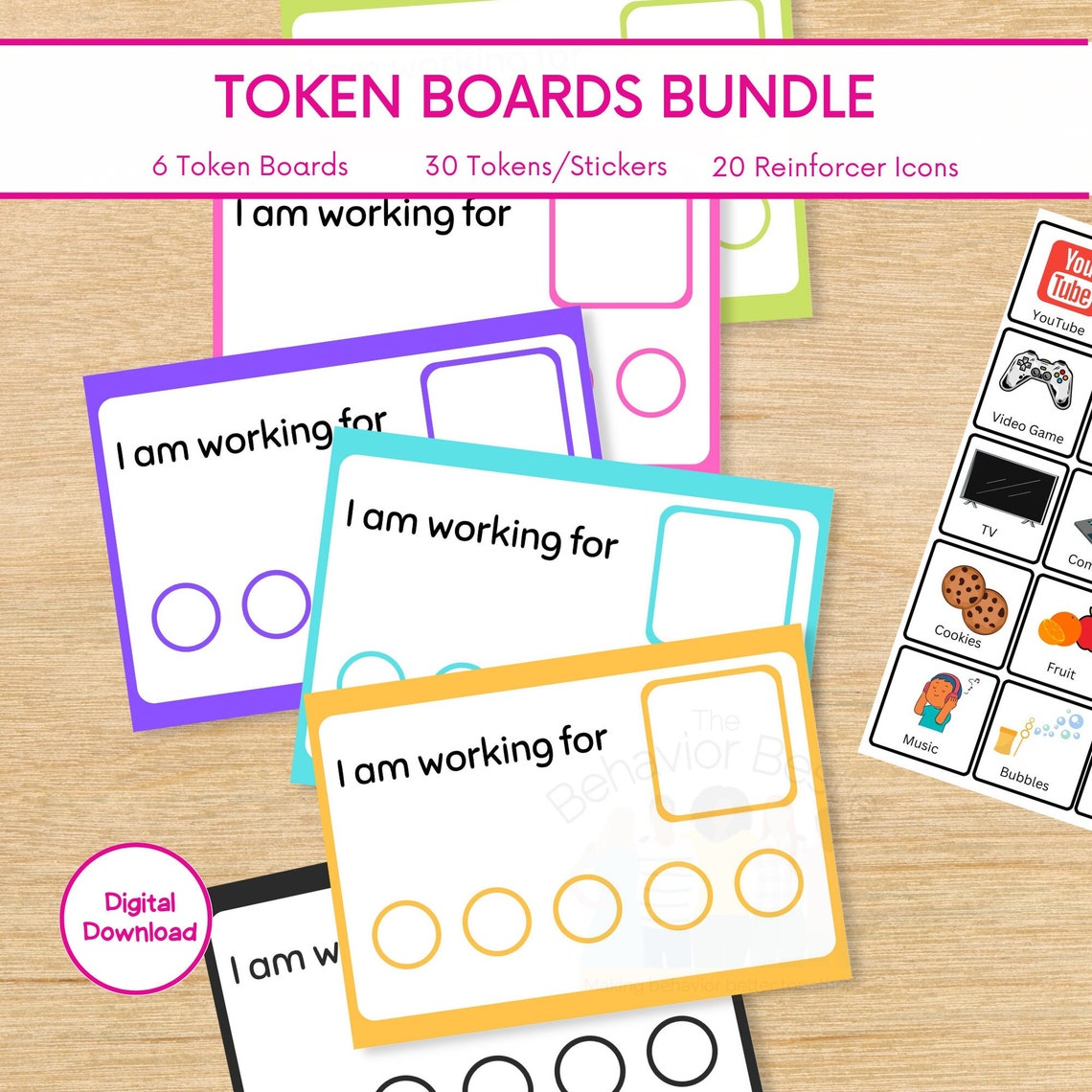 Digital Token Board Bundle Sticker Chart Bundle Behavior Chart Bundle ...