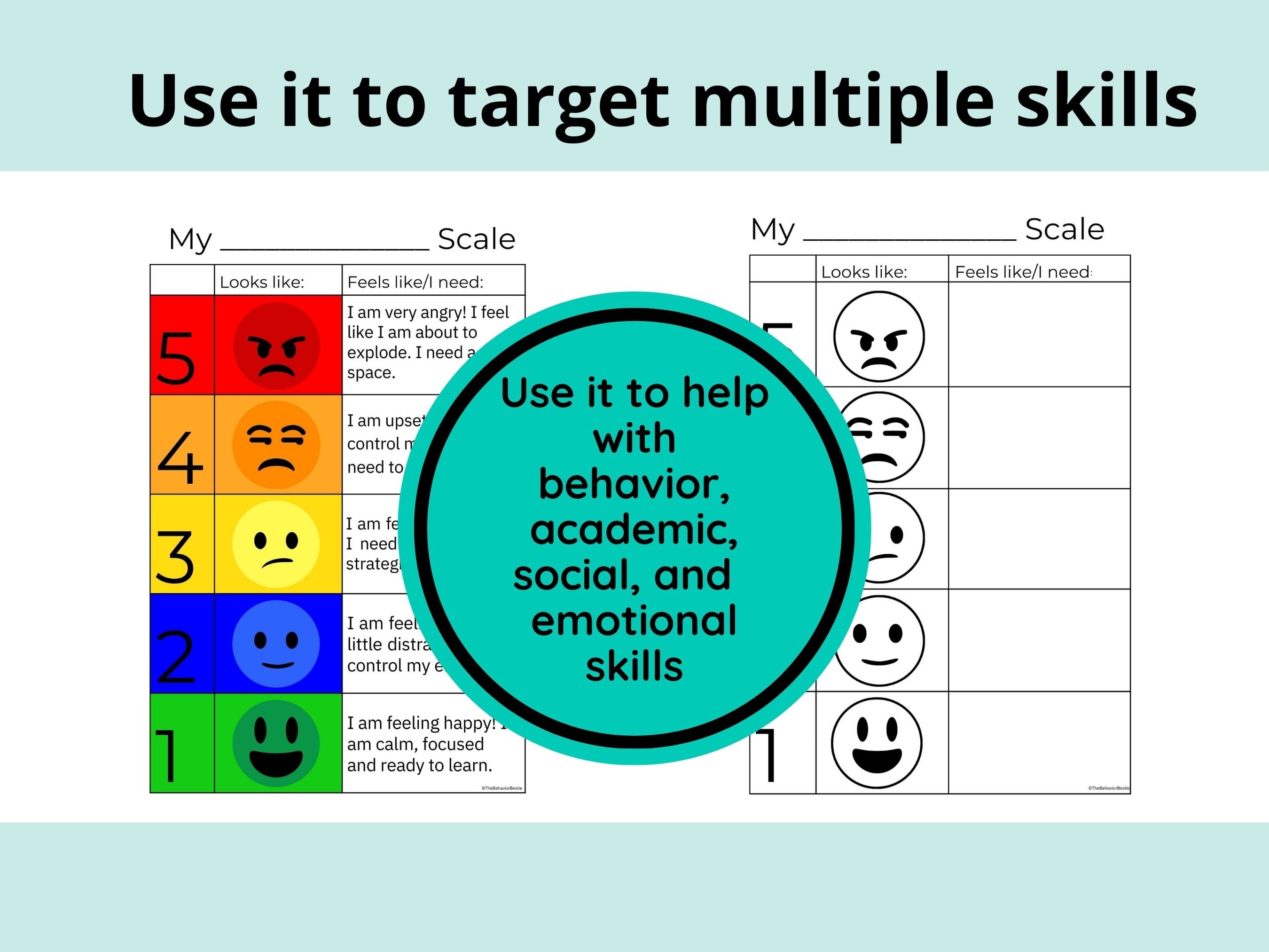 Digital 5-point Scale Incredible 5 Point Scale Behavior Scale Emotions Scale Feelings Scale ...