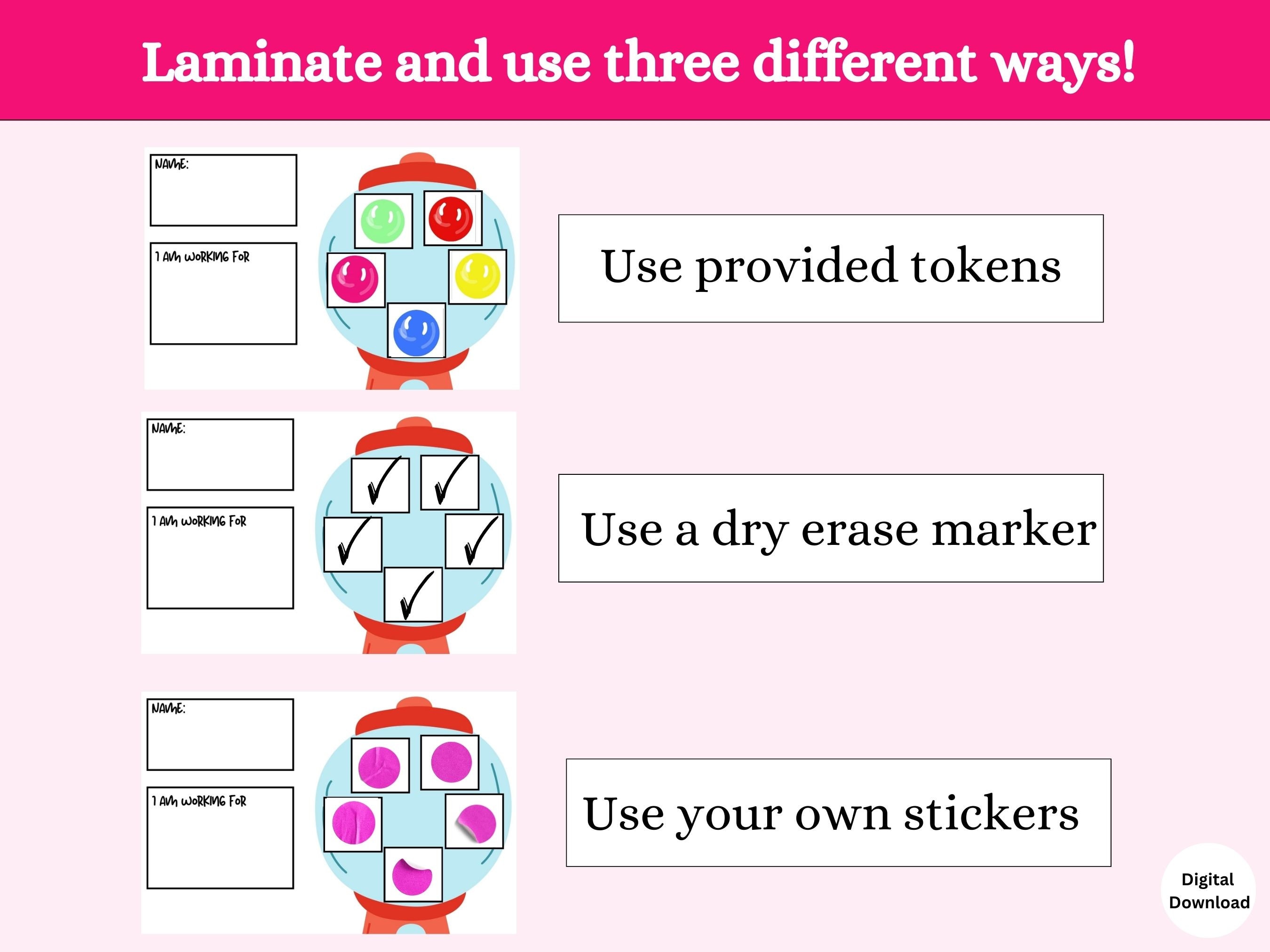Gumball Sticker Chart Gumball Token Board Positive Behavior Chart ...