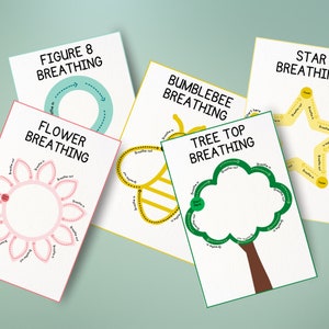 Breathing Cards for Kids, Shapes Breathing Cards for Calm Down Corner ...
