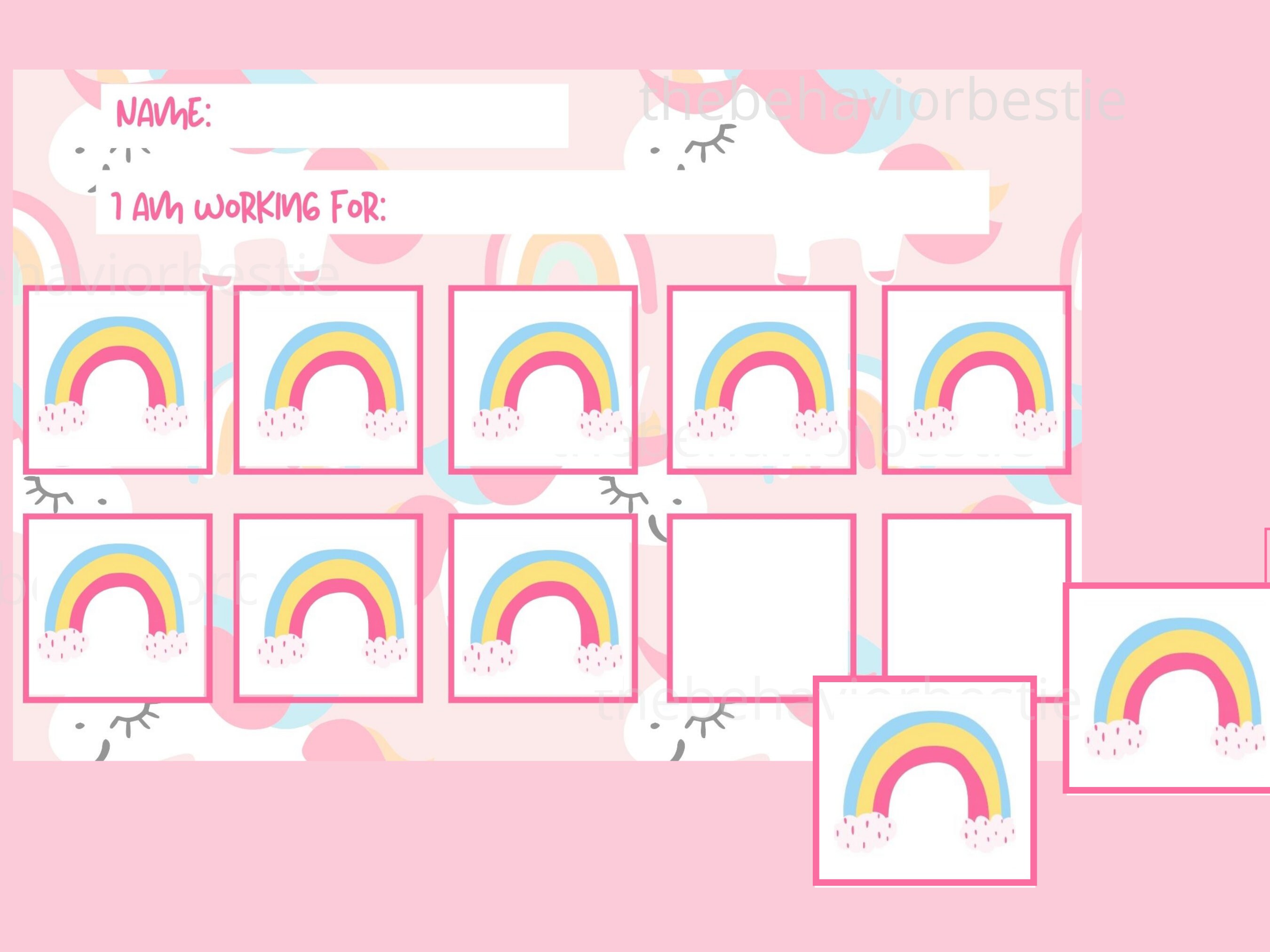 Unicorn Token Board/digital Reward Chart/instant Download - Etsy