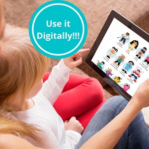 Bilingual SPANISH-ENGLISH Emotions Poster | Digital Feelings Chart ...