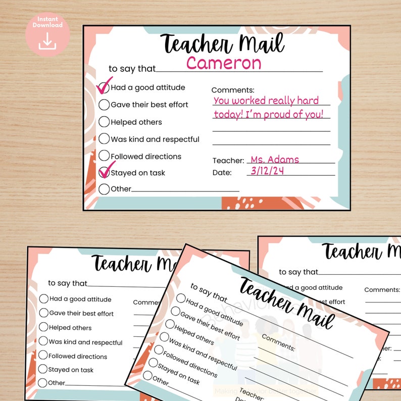 Editable Teacher Notes: Positive Behavior, Classroom Management (PDF ...