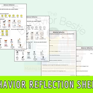 Elementary Behavior Reflection Sheets: Kid-friendly Think Sheet ...