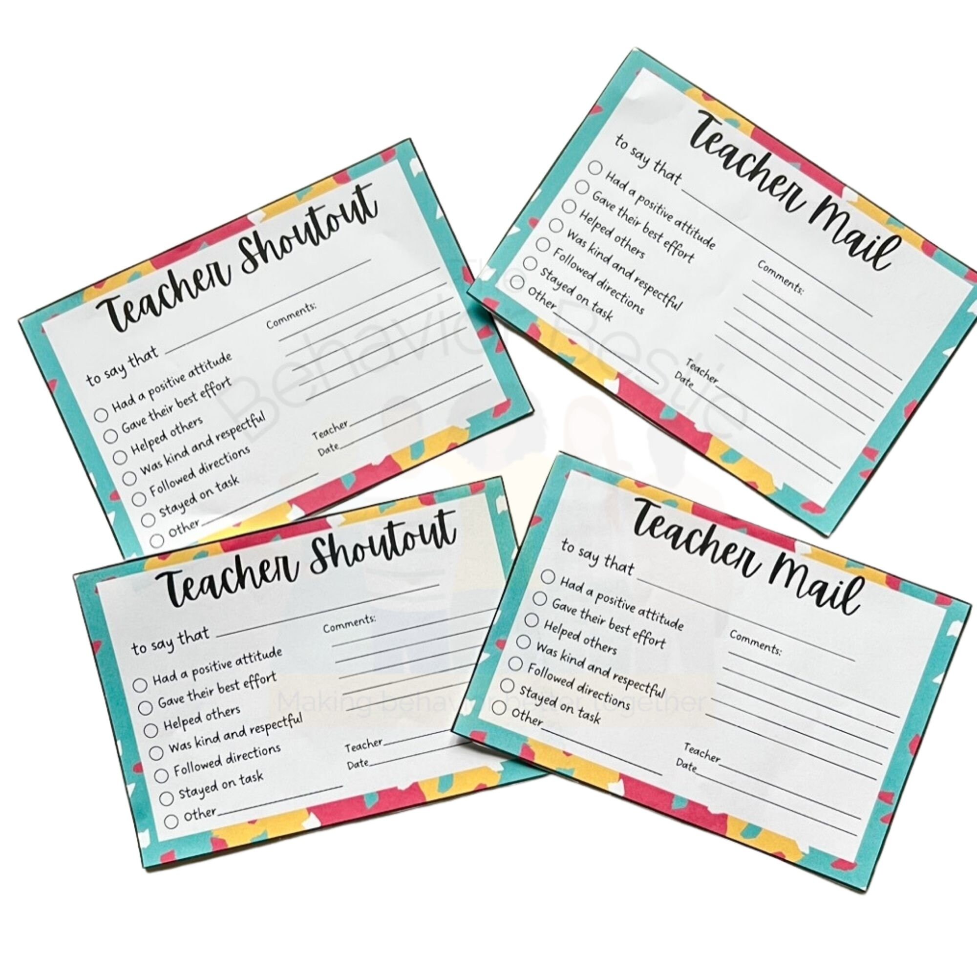 Digital Teacher Note for Students Teacher Mail Positive Note - Etsy