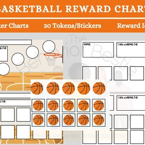 Basketball Token Board: Printable Reward Chart (digital Download) - Etsy