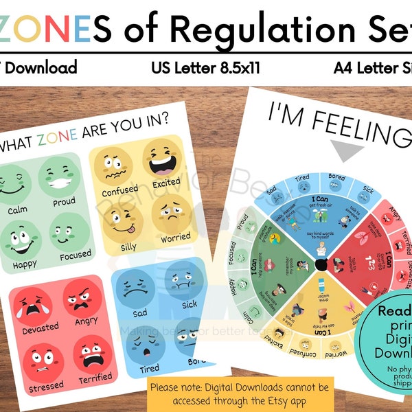 Zones Of Regulation Posters Etsy