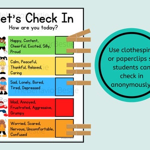 Kids' Emotions Check-in | Digital Feelings Check in | Daily Check-in ...