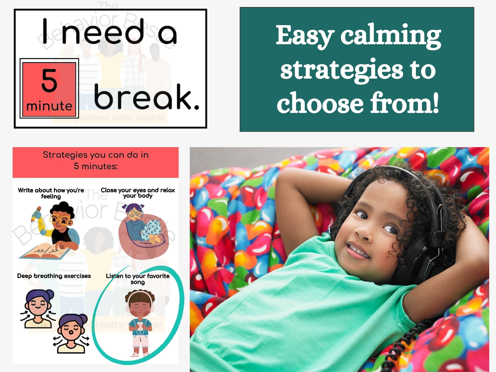 Printable Break Card Classroom Break Board Break Card Visual Support ...