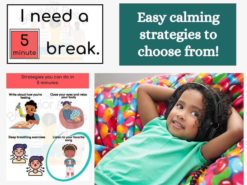 Printable Break Card: Visual Support for Calm Corner (PDF) - Etsy