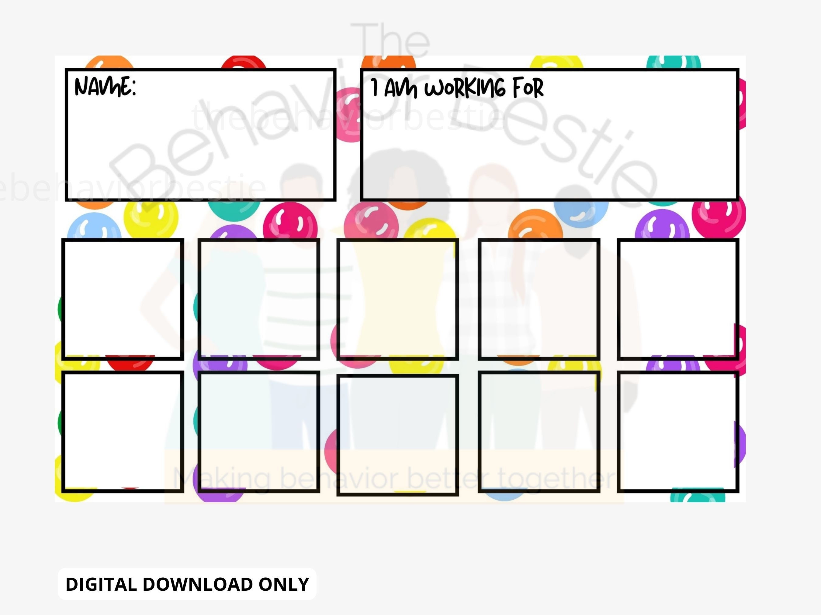 Gumball Sticker Chart Gumball Token Board Positive Behavior Chart ...
