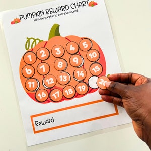 Pumpkin Reward Chart: Kids Behavior, Potty Training (PDF Download) - Etsy