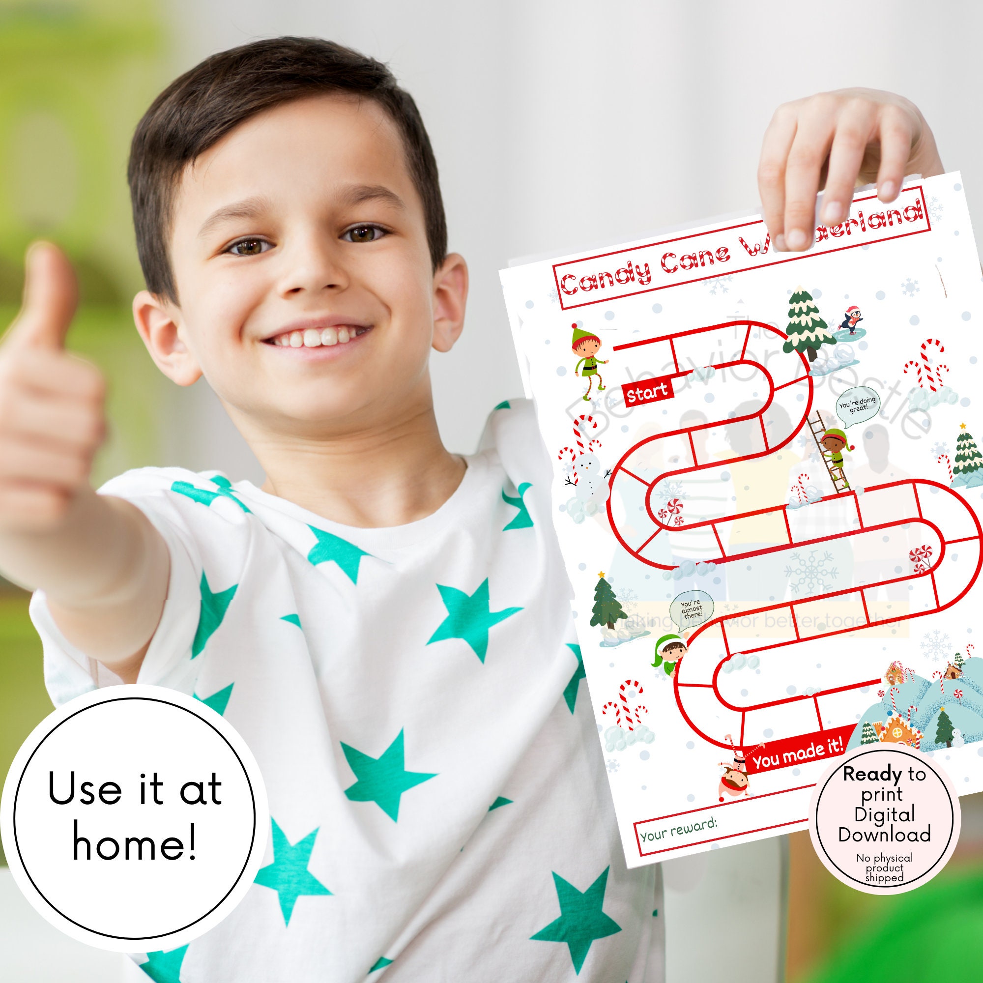 Reward Chart Christmas Printable Behavior Chart Download for - Etsy