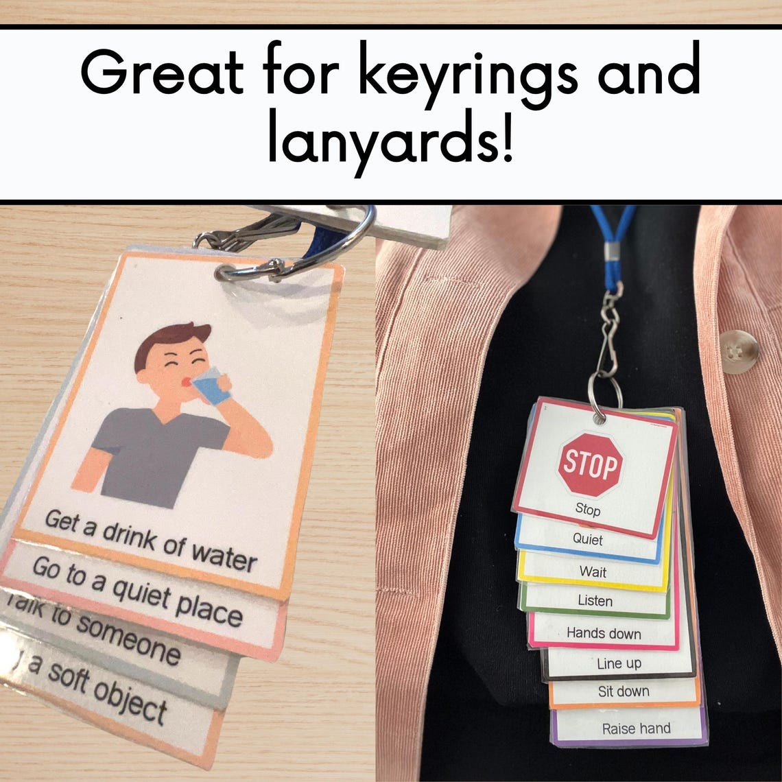 Printable Behavior Cue Cards: Calming Strategies, Classroom Management ...