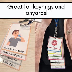 Printable Behavior Cue Cards: Calming Strategies, Classroom Management ...