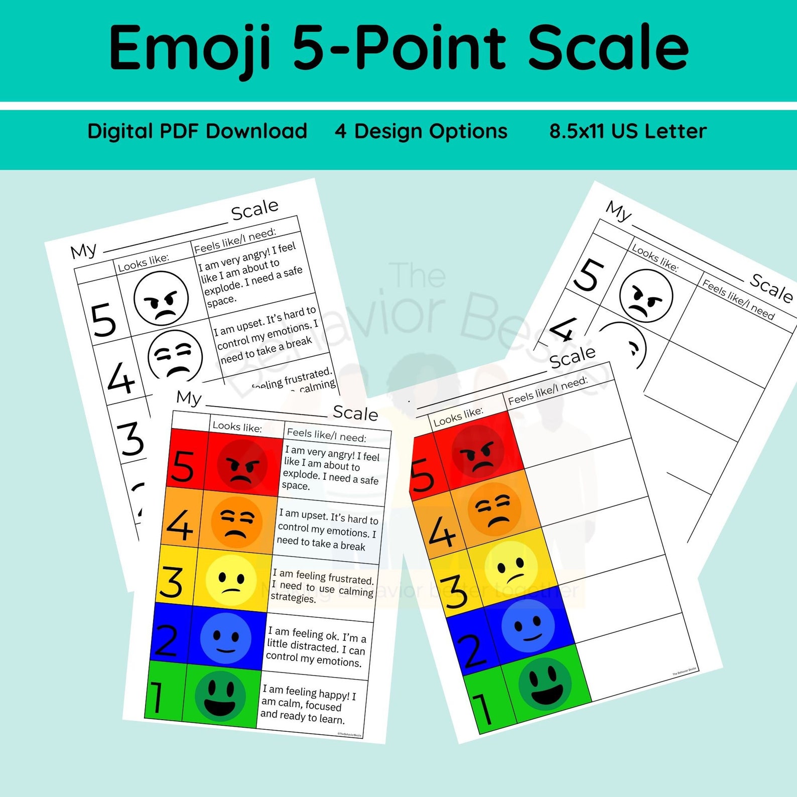 Digital 5-point Scale Incredible 5 Point Scale Behavior Scale Emotions ...