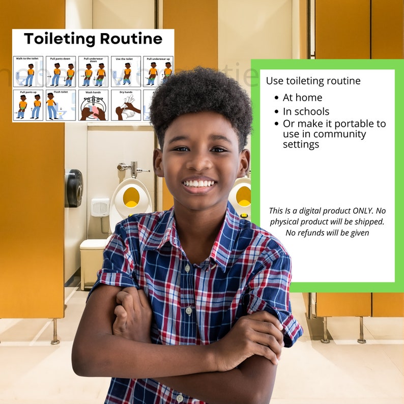 Boys Potty Training Visual Schedule: Bathroom Routine (digital Download) - Etsy