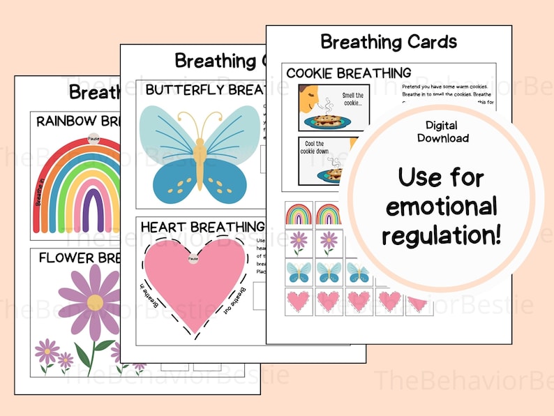 Breathing Exercise Cards for Kids: Calming & Coping Tools (PDF) - Etsy