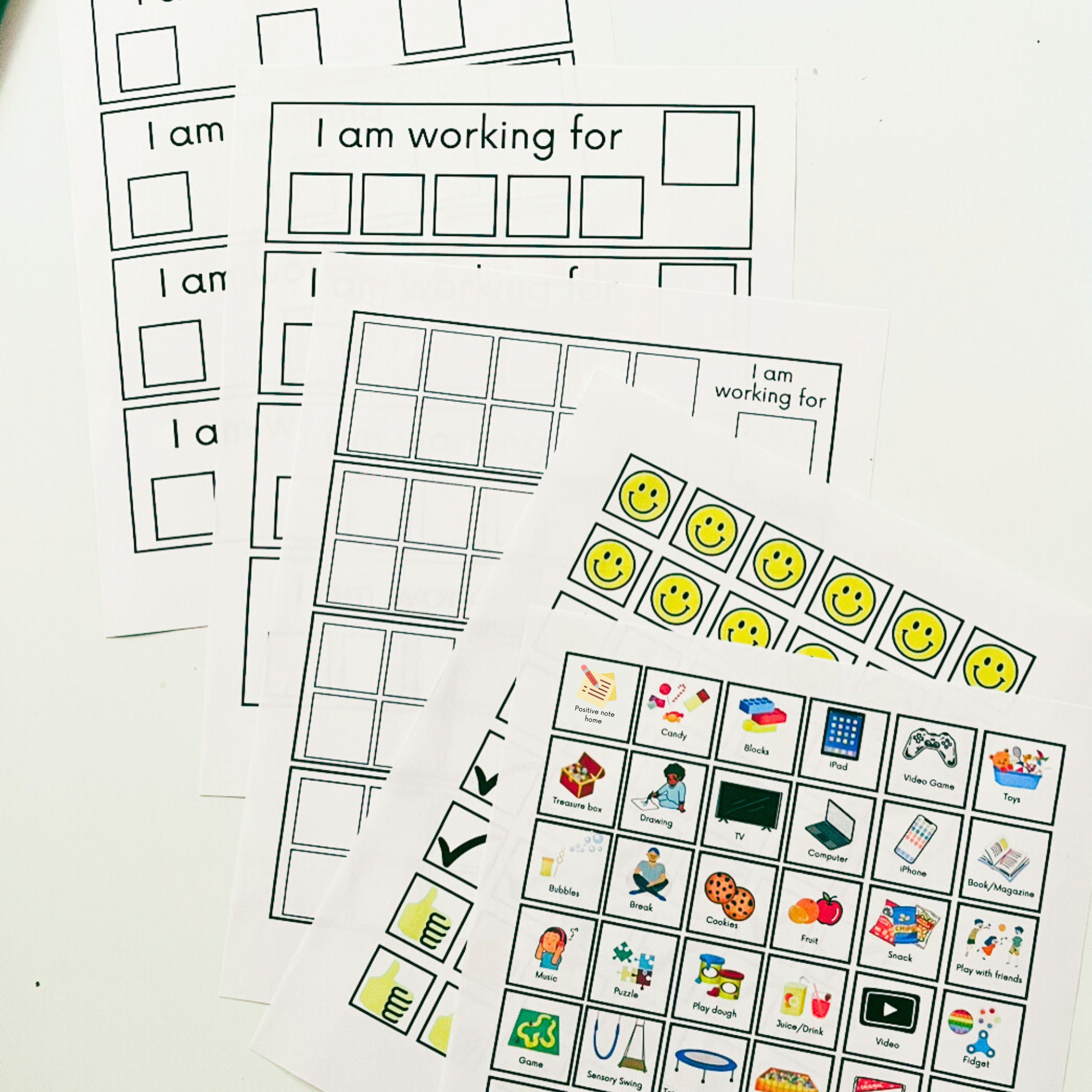 Printable Token Boards, Kids Reward Chart, Token Boards for Speech, ABA ...