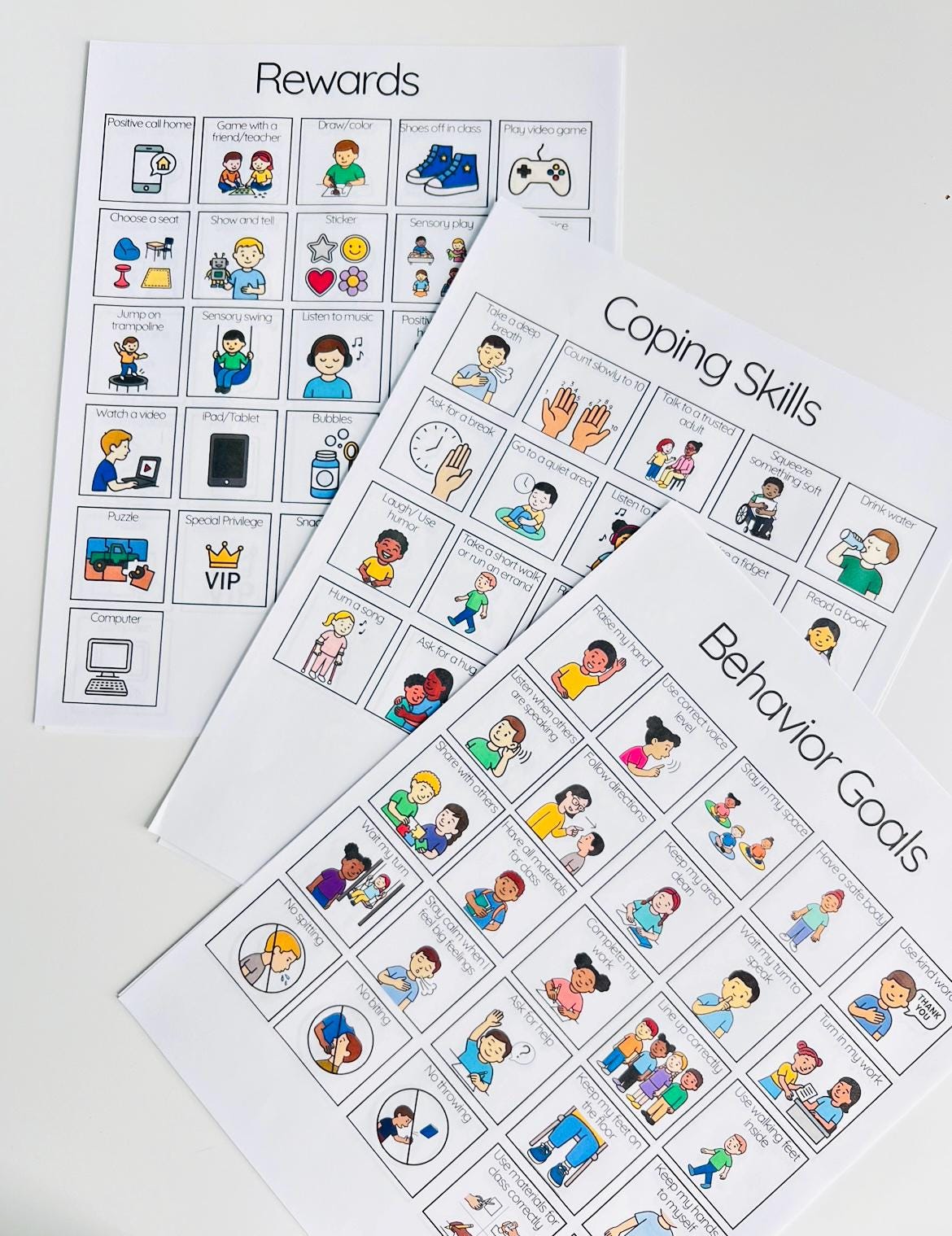 Visual Behavior Token Board: Classroom & Home Reward Chart (PDF ...
