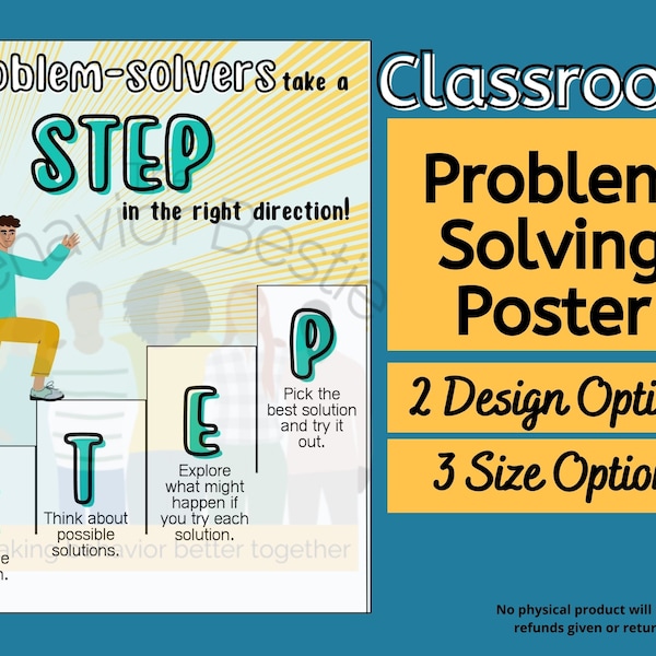 Problem Solving School Posters - Etsy