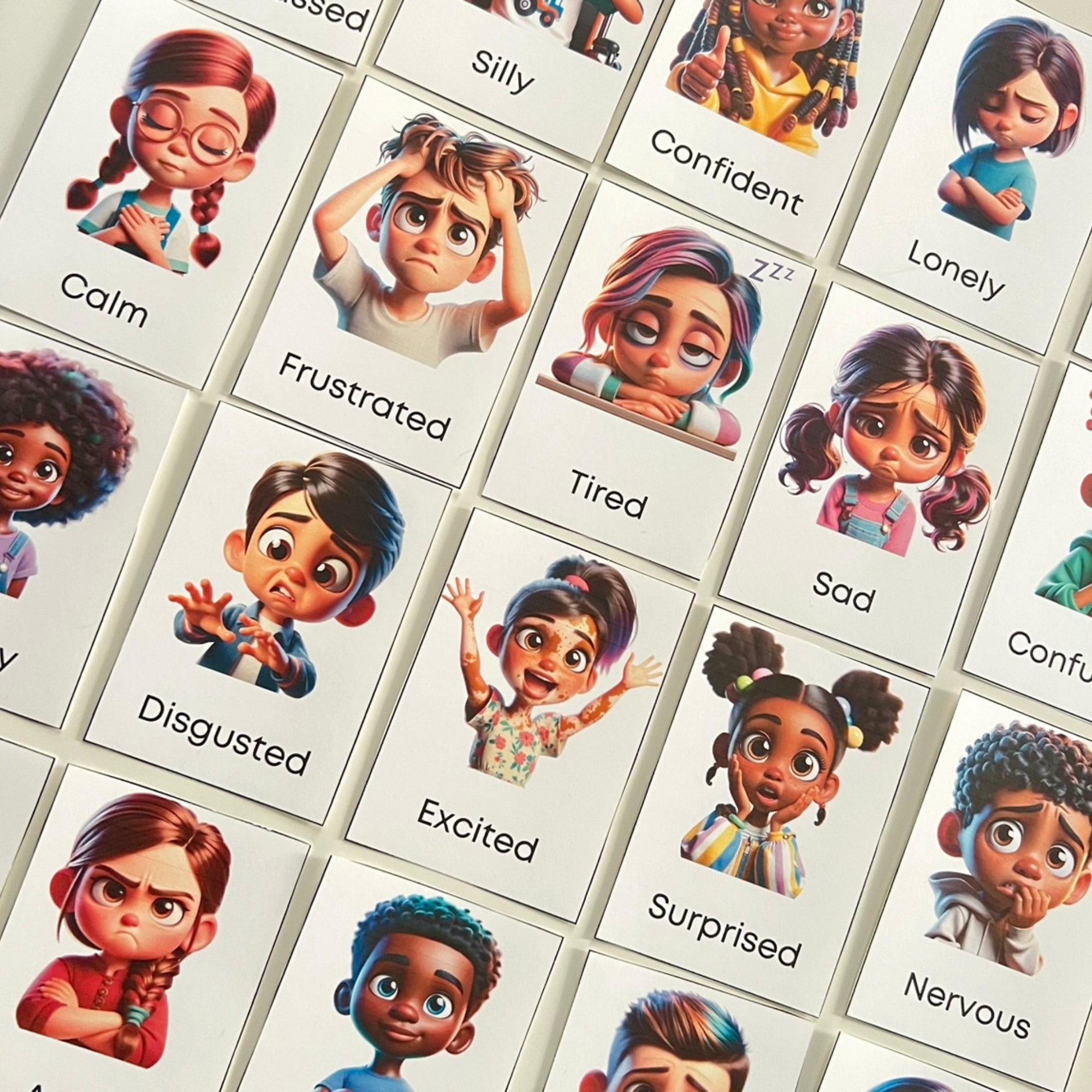 Emotion Flashcards for Kids: Montessori Social Emotional Learning ...