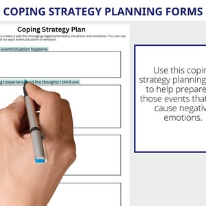 Coping Skills Worksheet: Strategies Planning Form (digital Download) - Etsy