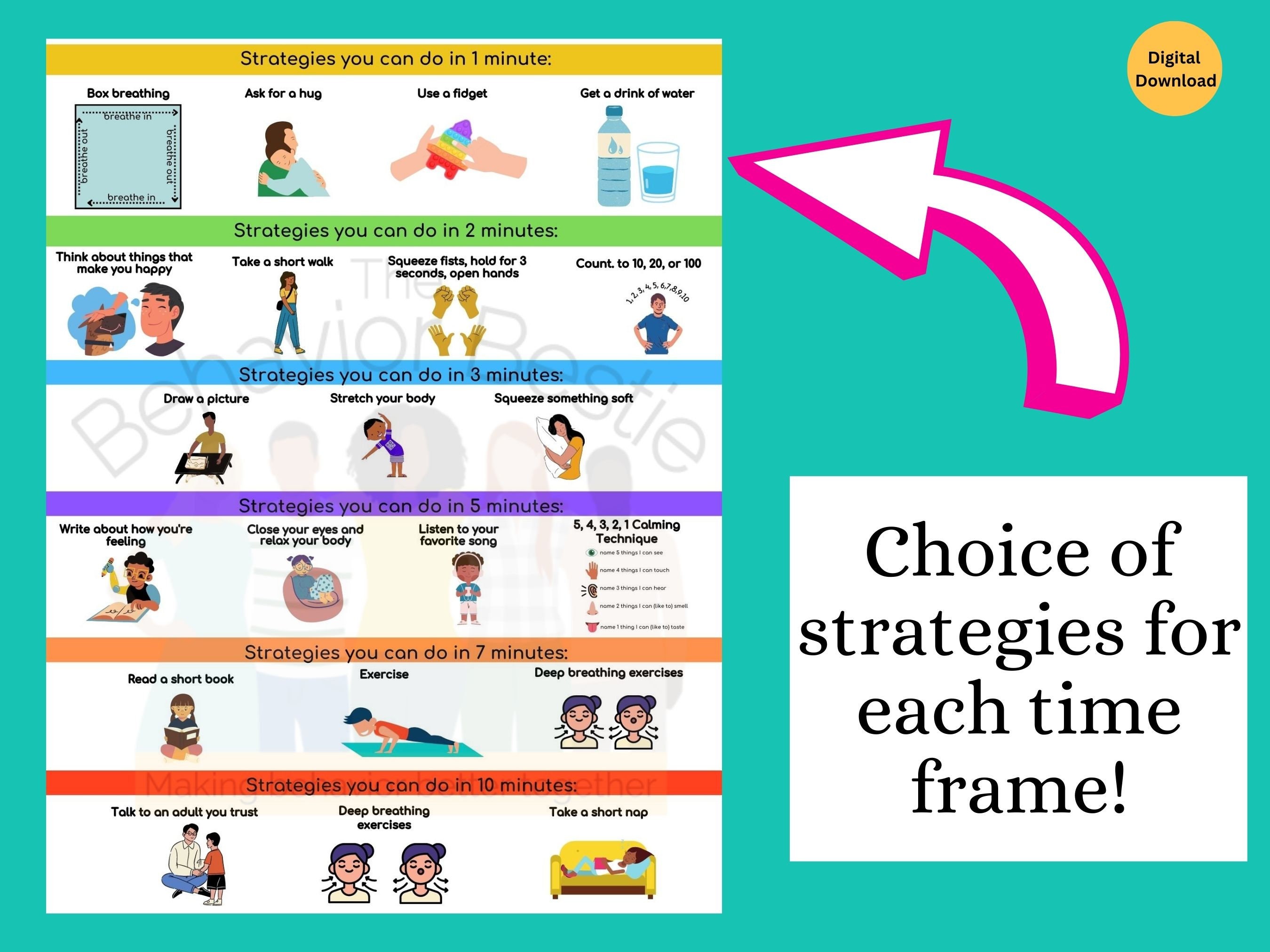 I Need a Break Visual: Self-regulation Cards for Kids (PDF Download) - Etsy