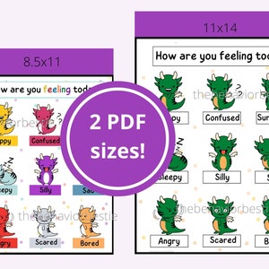 Dragon Emotions Chart: Educational Feelings Poster (digital Download ...