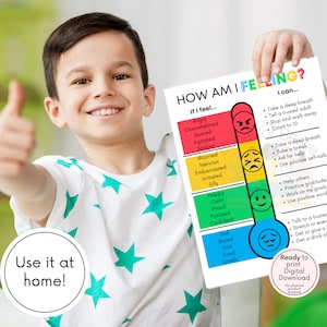 Feelings Thermometer Printable | Emotion Regulation Chart | Classroom ...