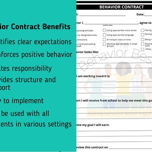 Customizable Student Behavior Contract: Positive Discipline (PDF ...