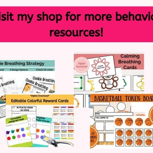 Printable Behavior Cue Cards Visual Cue Cards Calming - Etsy Ireland