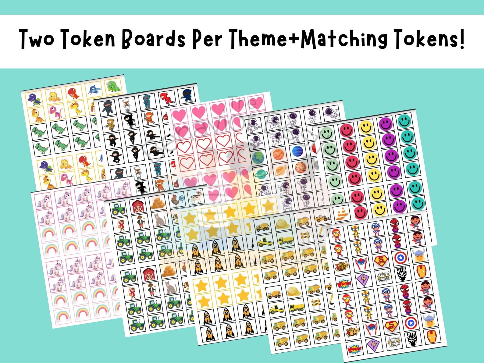 100 Themed Reward Charts Bundle: Behavior Tracker (digital Download) - Etsy