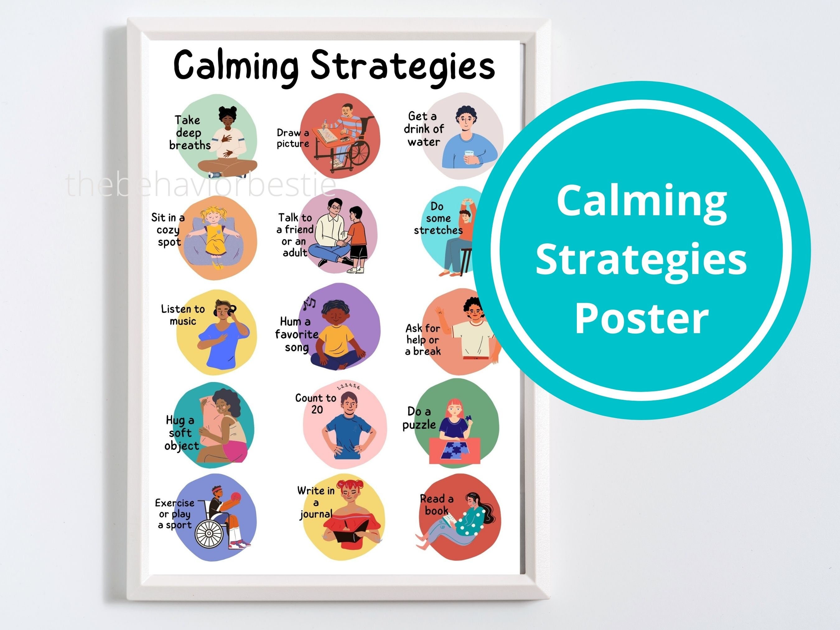 Calming Strategies Poster Coping Techniques Self Soothing - Etsy