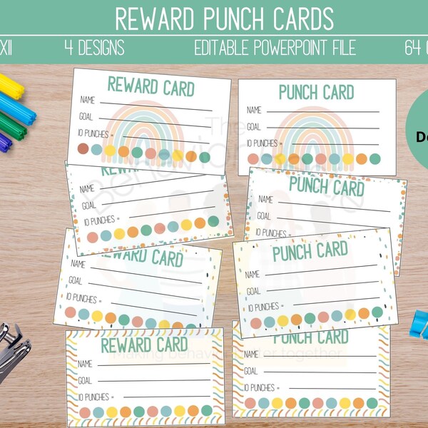 Reward Punch Cards - Etsy