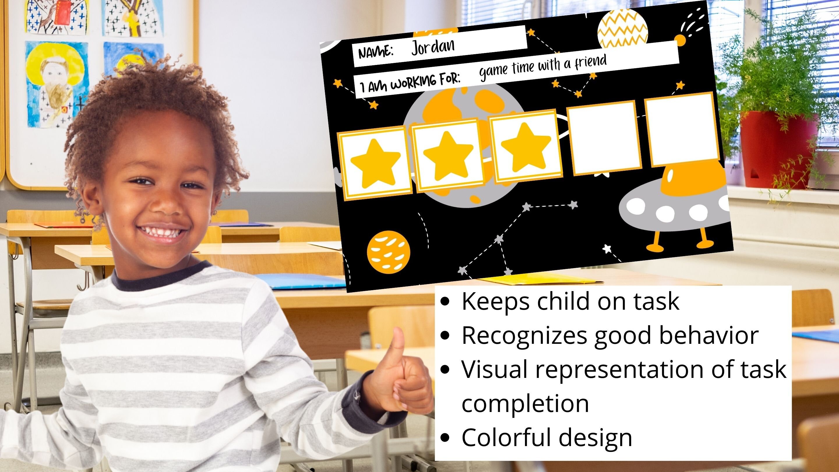 Space Token Board/digital Reward Chart/instant Download Token Board ...