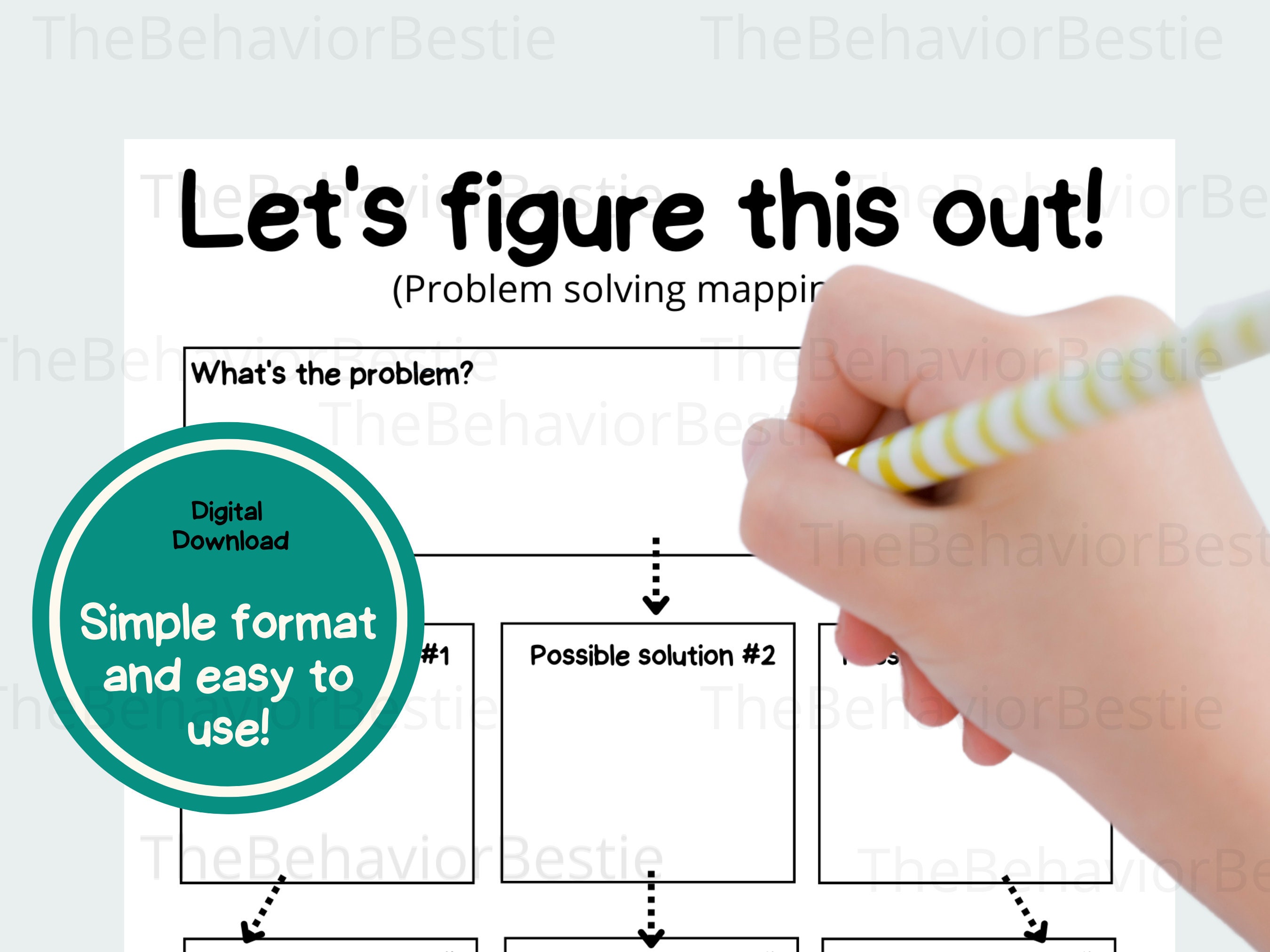 Problem Solving Reflection Sheet: Scenarios & Solution Wheel (PDF Download) - Etsy
