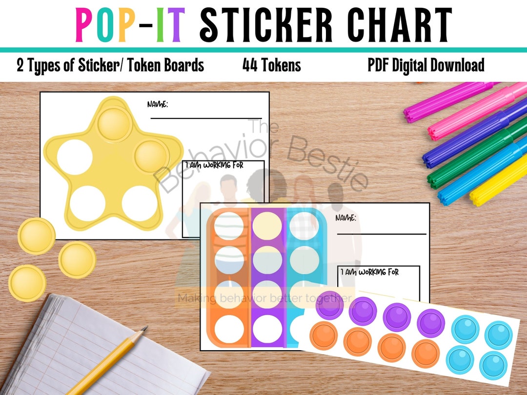 Pop It Reward Chart: Positive Behavior Support (PDF) - Etsy