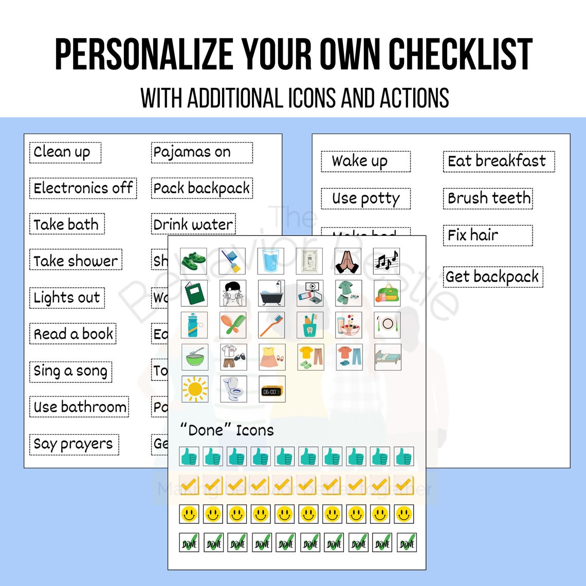 Editable Morning & Night Routine Checklist for Kids Daily Routine ...