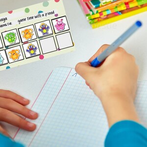 Cute Monsters Token Board/digital Reward Chart/instant Download Token ...