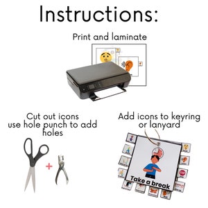 Tabbed Behavior Cue Cards: Autism Visual Support (PDF) - Etsy