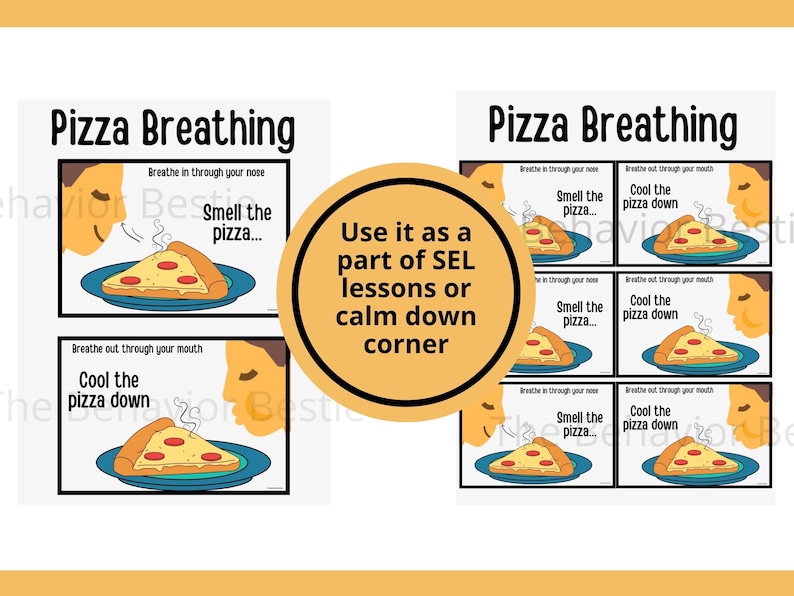 Pizza Breathing Strategy Coping Skills Breathing Visual for Kids ...