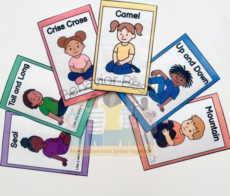 Carpet Time Visuals: Classroom Management Cards (fillable PDF Download ...
