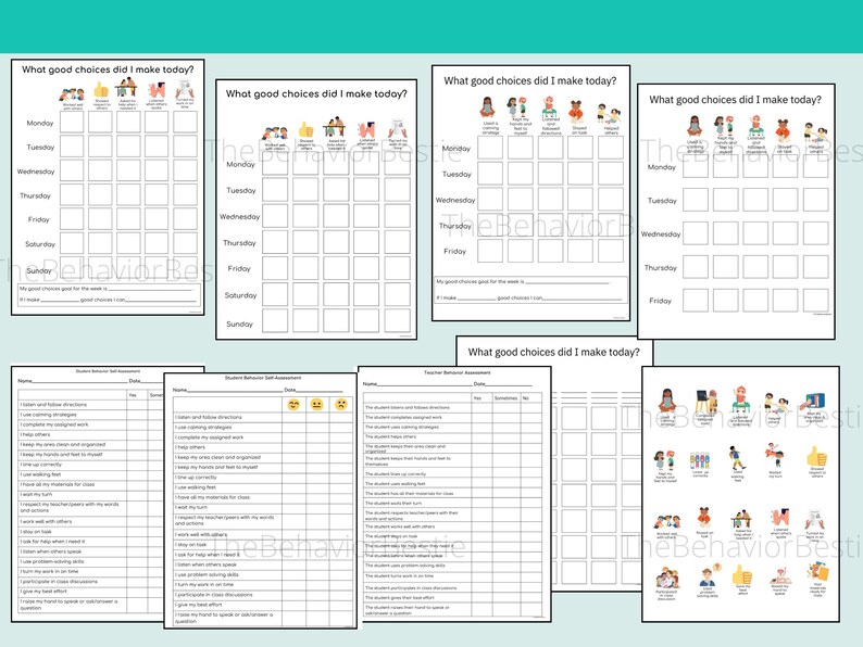 Good Behavior Chart Good Choices Chart Positive Behavior - Etsy