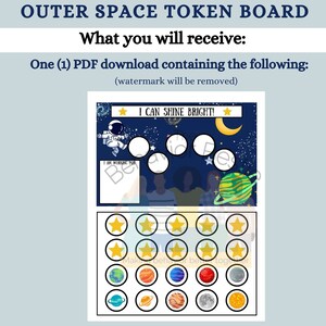 Outer Space Token Board | Astronaut Reward Chart | Space Reward Chart ...
