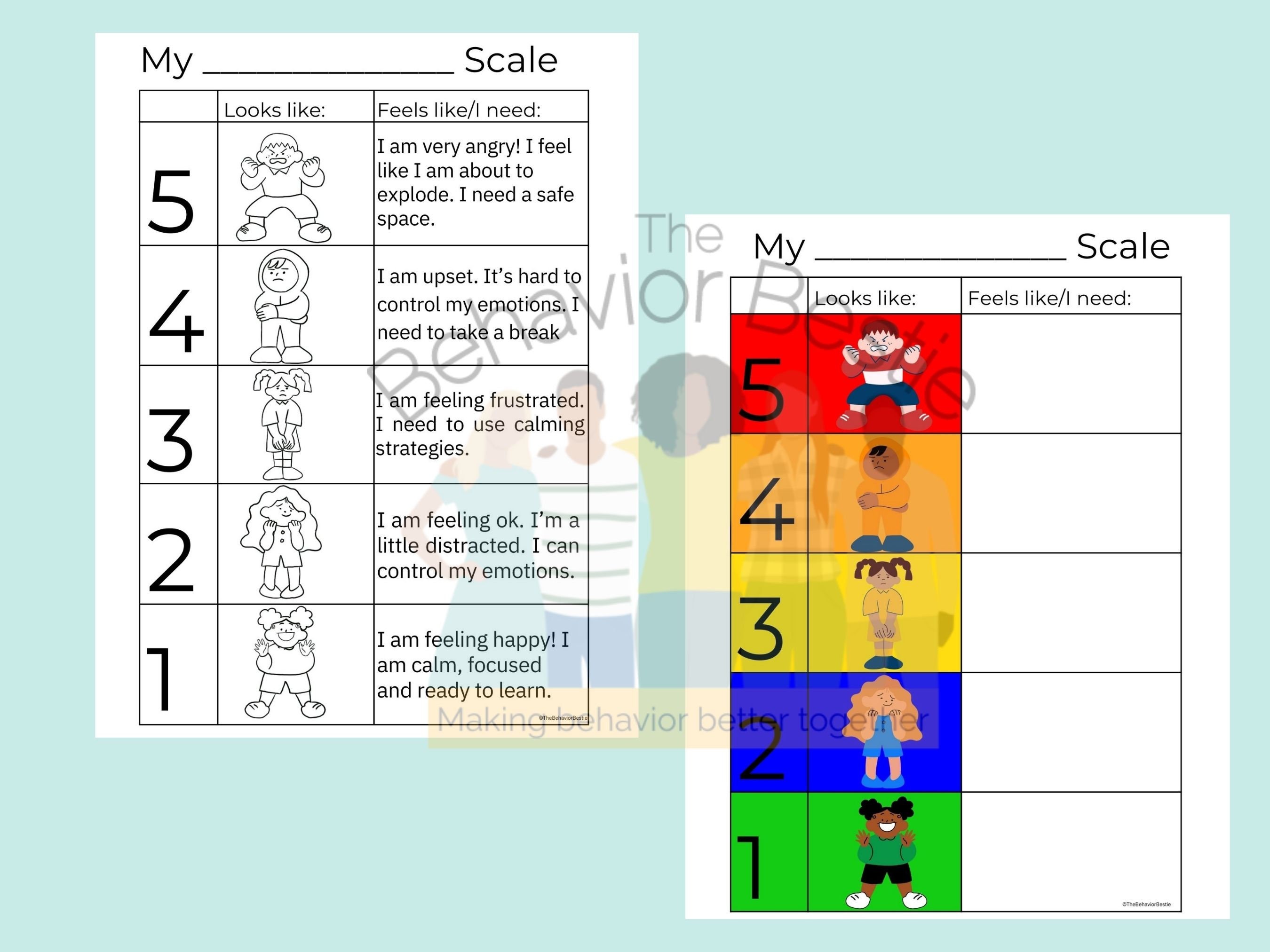 Incredible 5 Point Scale Behavior Scale Feelings Scale 5-point Scale ...