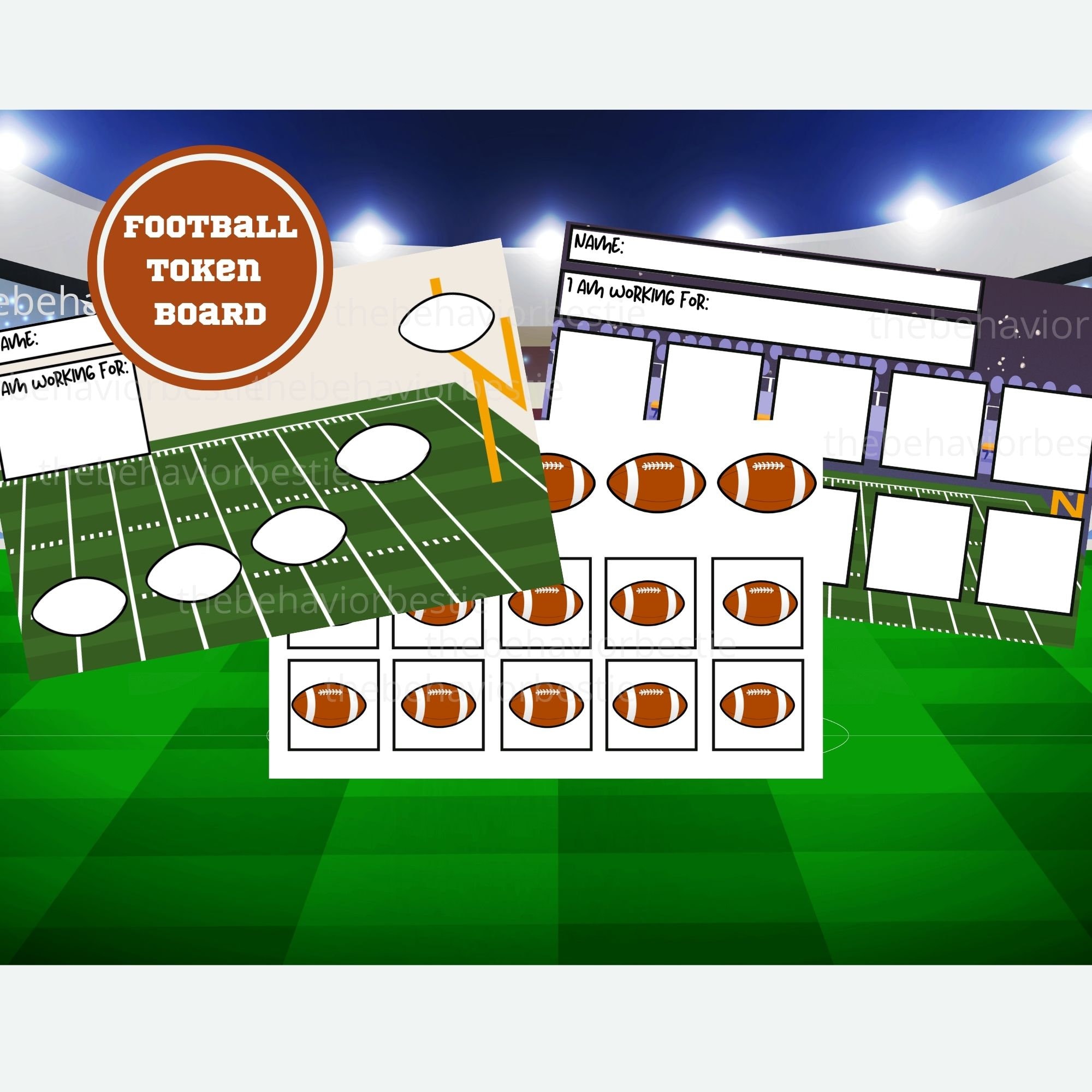 Football Token Reward Chart: Kids Sports Behavior System (PDF) - Etsy