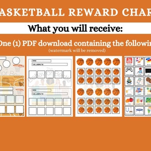 Basketball Token Board: Printable Reward Chart (digital Download) - Etsy