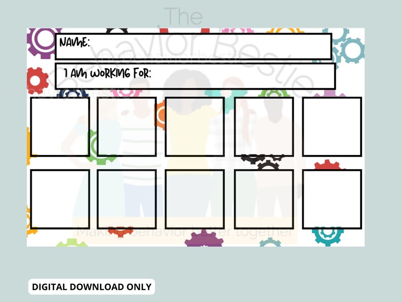 Cute Robots Token Board/digital Reward Chart/instant Download Token ...